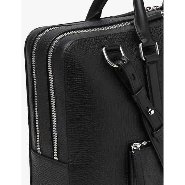 Smythson Ludlow Large Grained-leather Briefcase - Black