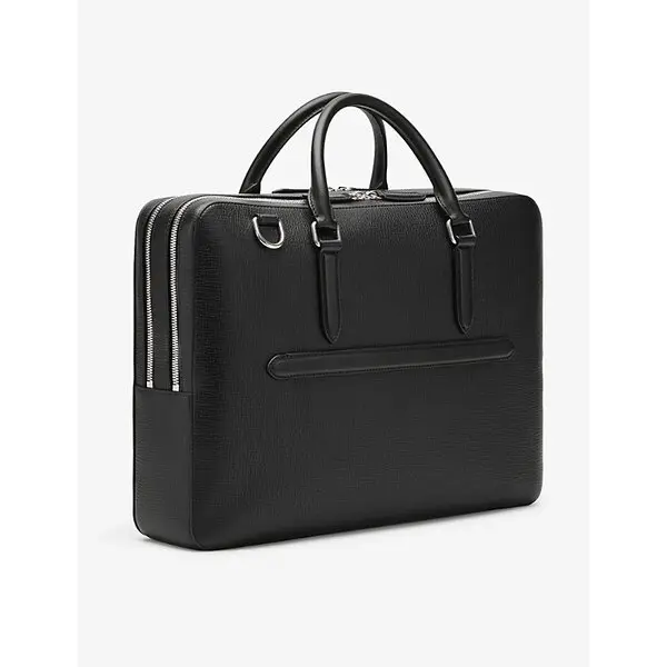 Smythson Ludlow Large Grained-leather Briefcase - Black