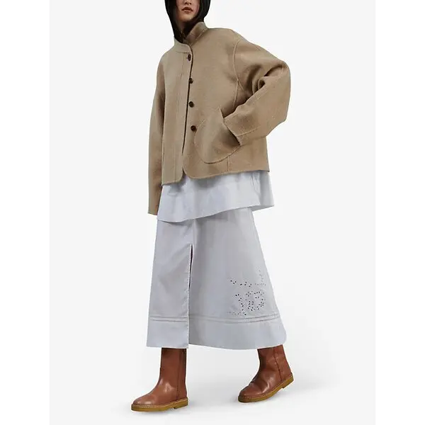 Soeur Windsor Relaxed-fit Wool-blend Coat - Nudes
