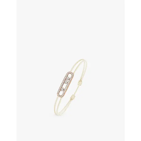Messika Cares Pavé Diamond Cord Bracelet - Pink Gold