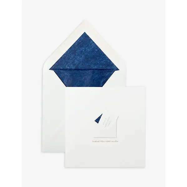 Smythson Thank You Very Much Greetings Card 15cm X 15cm