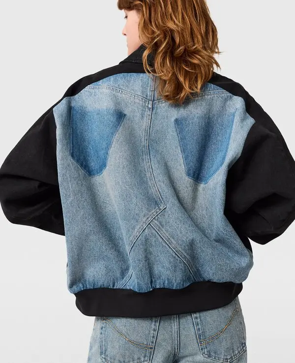 Stella McCartney Patchwork Organic Cotton Denim Jacket - Patchwork Denim