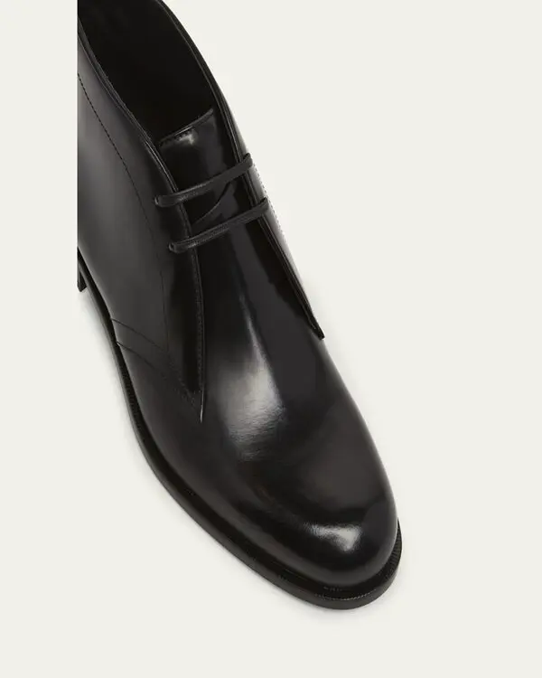 Giorgio Armani Bull Leather Chukka Boots