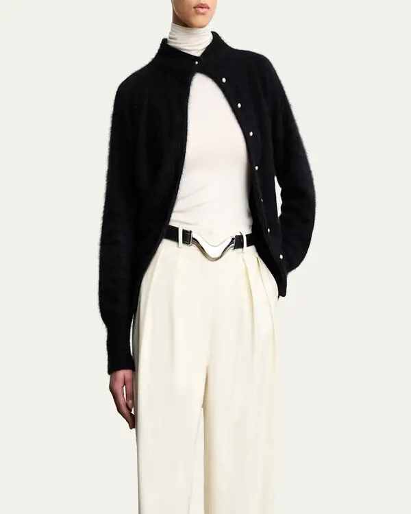 DEHANCHE Brancusi Leather And Metal Belt - Black Silver