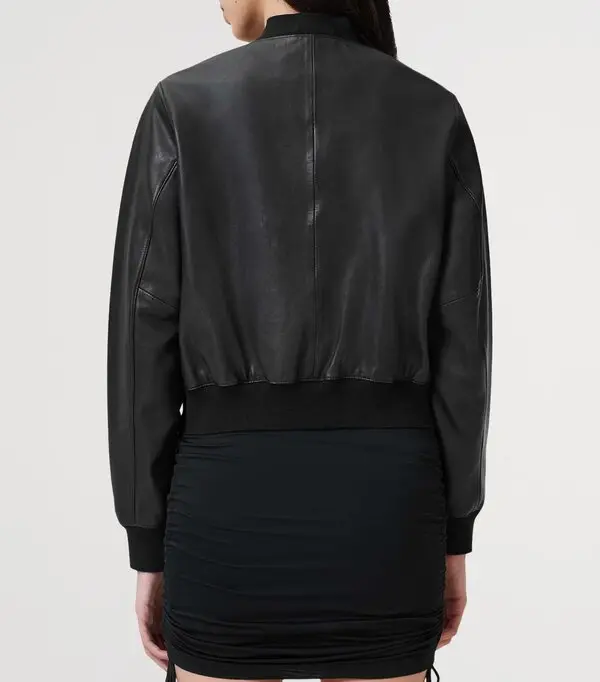 ALLSAINTS Leather Orten Bomber Jacket - Black