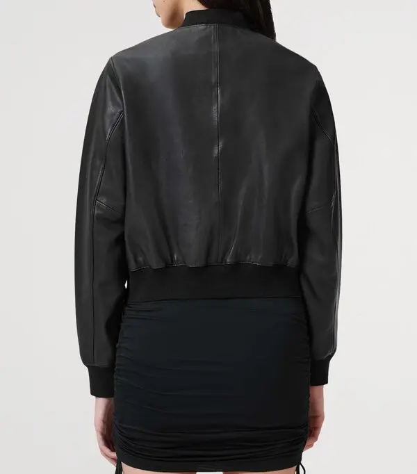 ALLSAINTS Leather Orten Bomber Jacket - Black