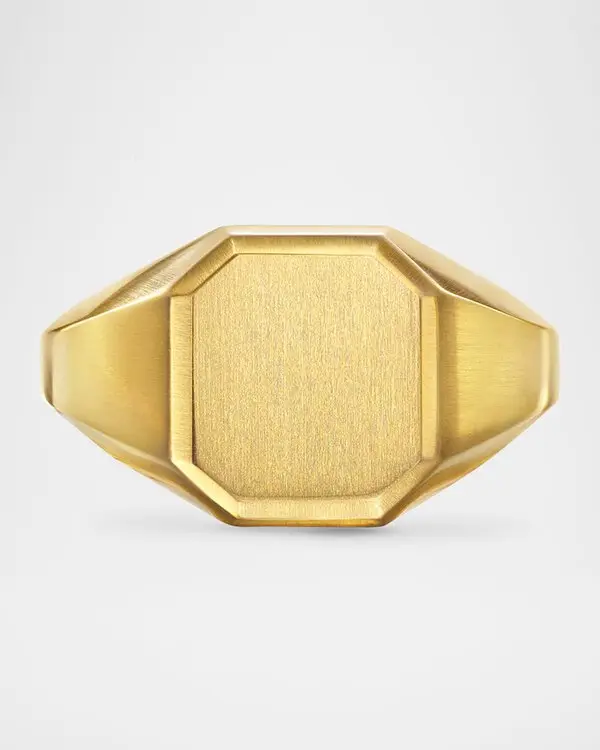 David Yurman Streamline Signet Ring - Gold