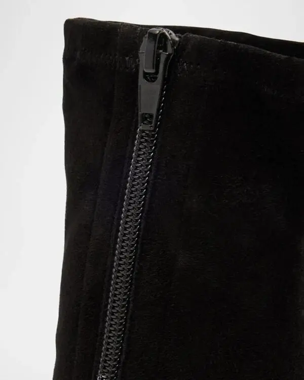 THE ROW Liisa Suede Kitten-heel Booties - Black