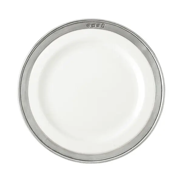 MATCH Convivio Salad/dessert Plate - Pewter/white