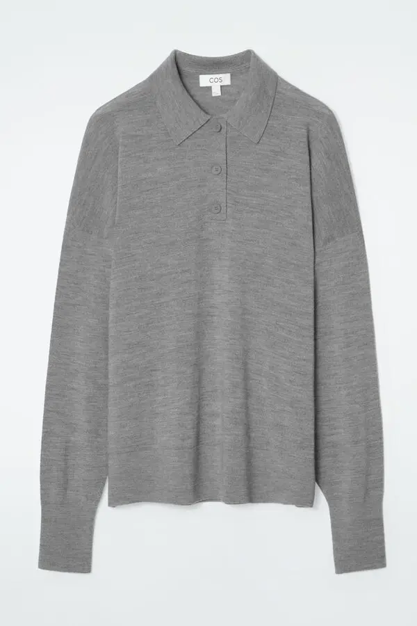 Cos Merino Wool Polo Shirt