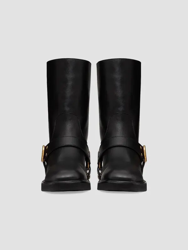 Valentino Garavani Vlogo Signature Calfskin Ankle Boots 30mm