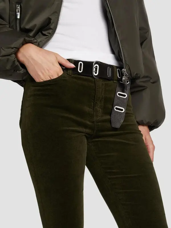 L'Agence Stevie High-rise Velvet Straight-leg Jeans