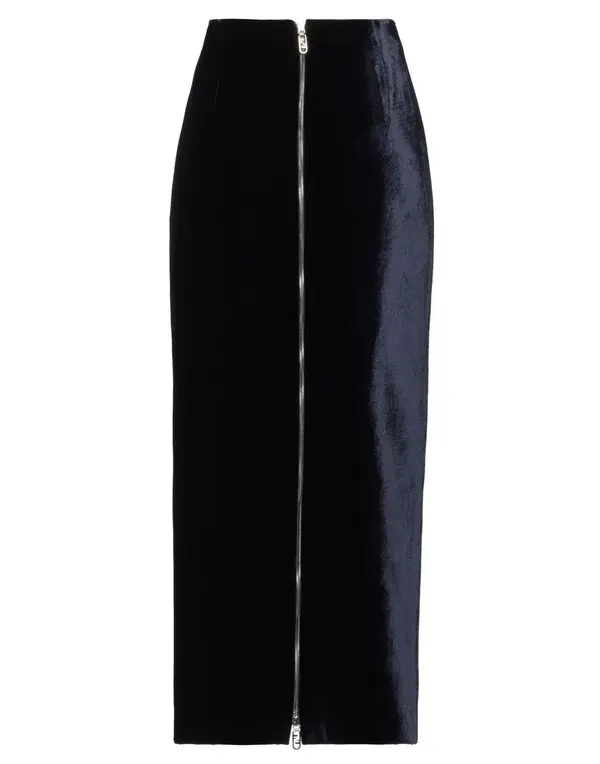 Fendi Velvet Maxi Skirt - Blue