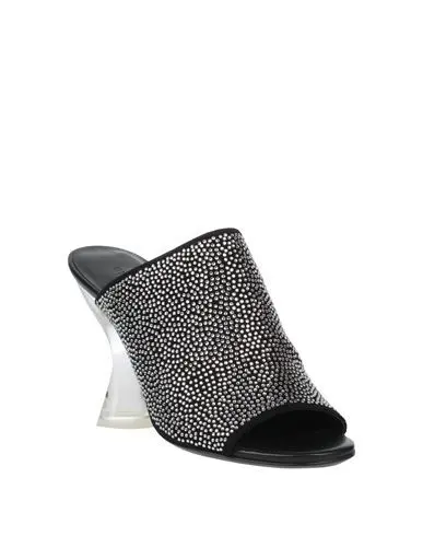 By Far Leather Crystal-embellished Sandals