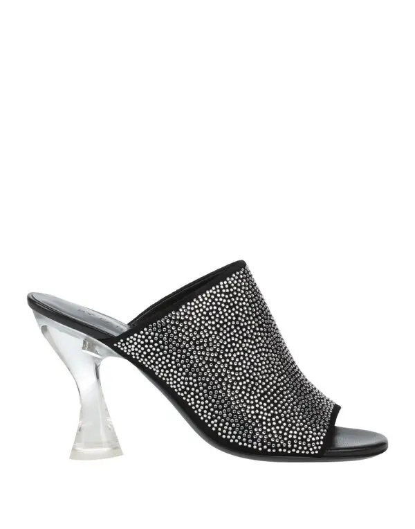 By Far Leather Crystal-embellished Sandals