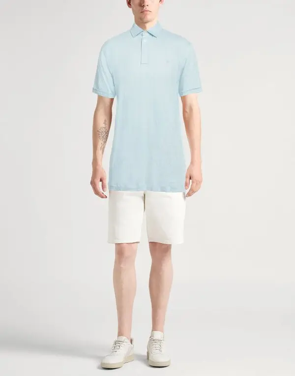 HACKETT Polo Shirt Size Linen - Blue