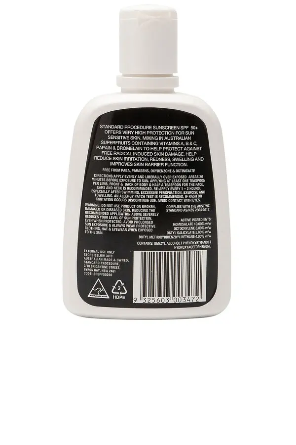STANDARD PROCEDURE Spf 50+ 250ml Sunscreen
