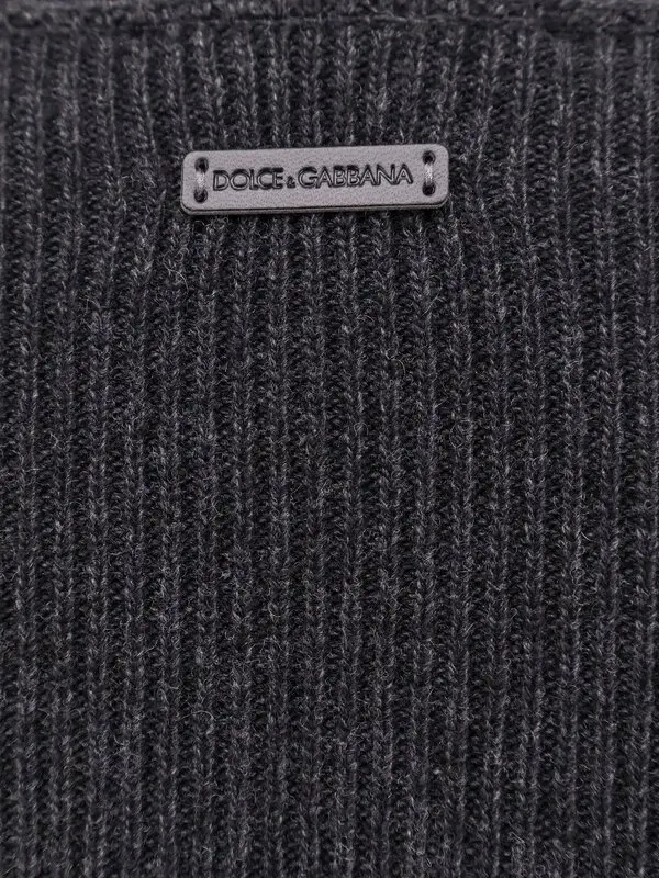 Dolce & Gabbana Ribbed Sweater With Label