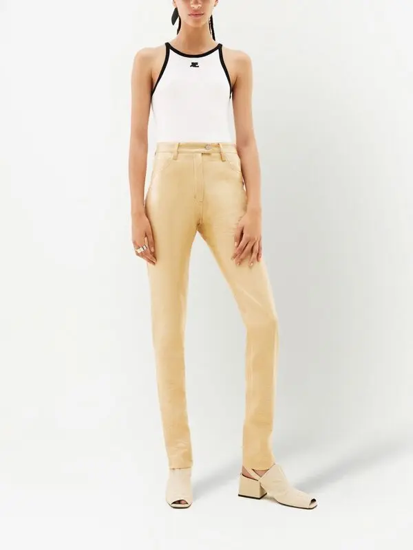 COURREGES Slim-fit Trousers - Neutrals