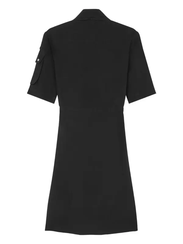 Versace Lavalli�re Silk Cargo Shirt Dress