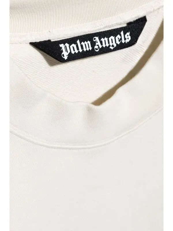 Palm Angels Logo Print Sweatshirt - White