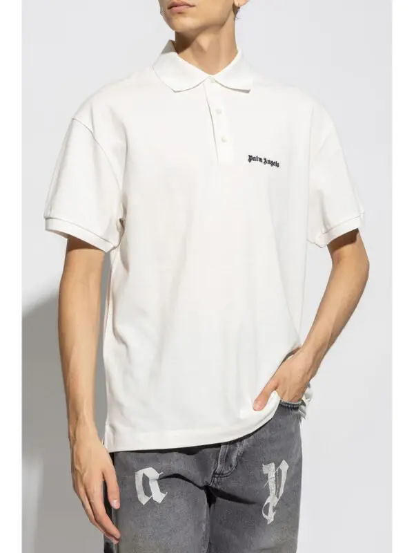 Palm Angels Logo-embroidered Polo Shirt