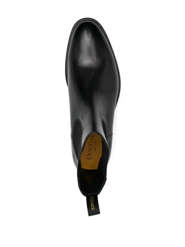 DOUCAL'S Leather Chelsea Boots - Black