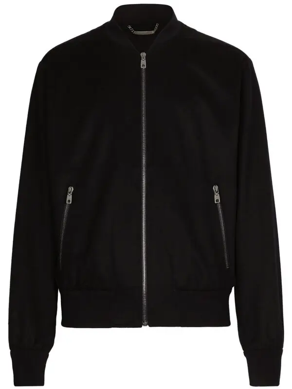 Dolce & Gabbana Zip-up Cashmere Bomber Jacket
