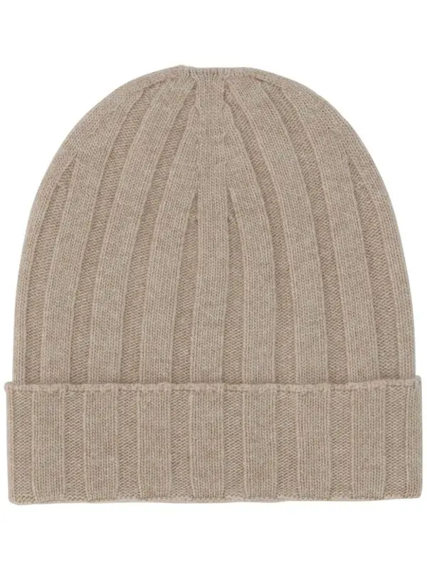 Dolce & Gabbana Ribbed Beanie - Neutrals