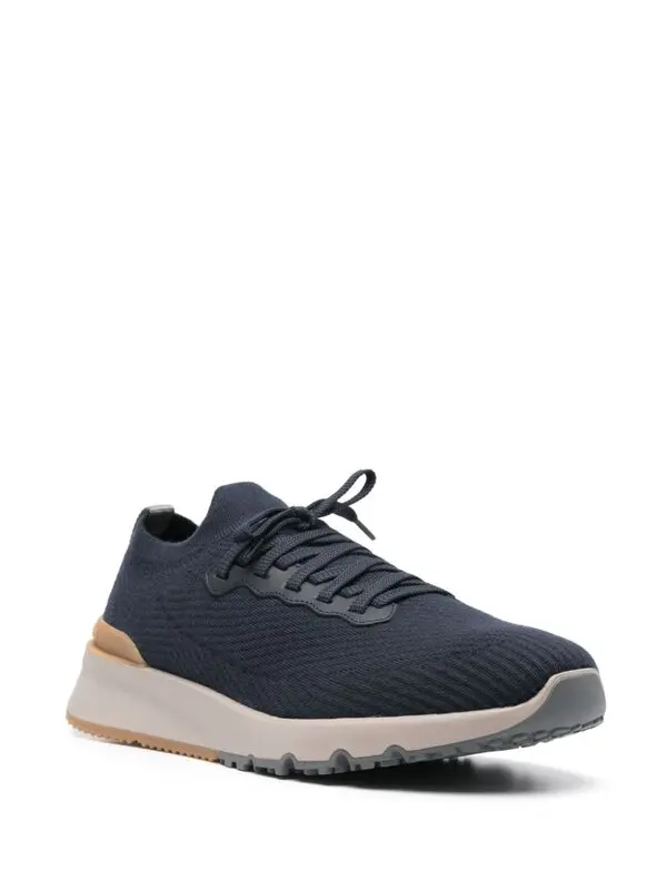 Brunello Cucinelli Knitted Sneakers - Blue