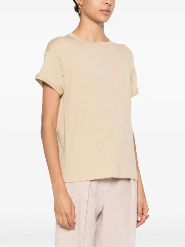 Brunello Cucinelli Metallic-threading T-shirt