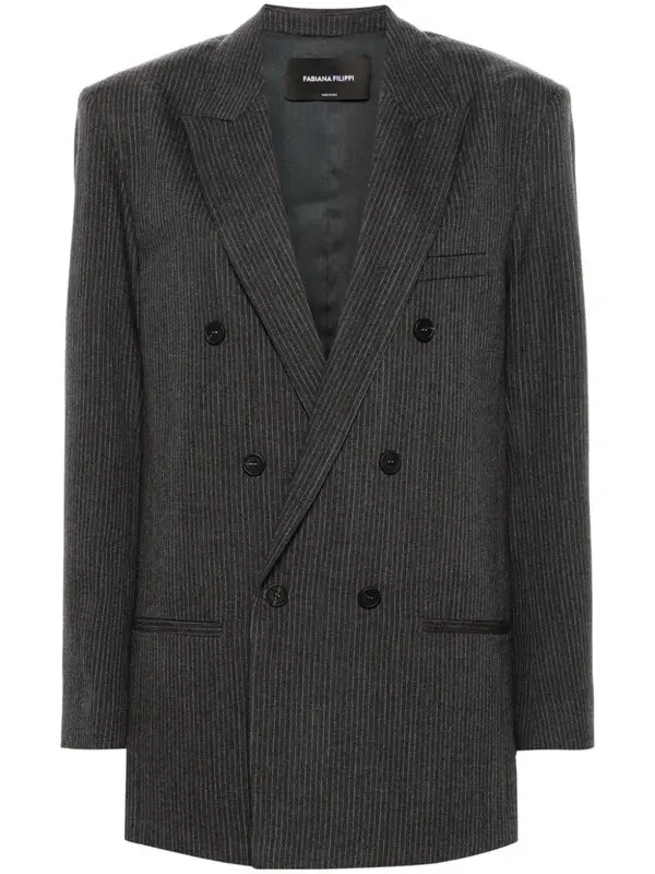 Fabiana Filippi Pinstriped Double-breasted Blazer
