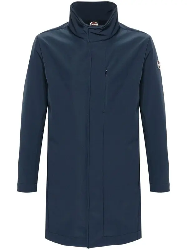 COLMAR Rubberised Logo Patch Coat - Blue