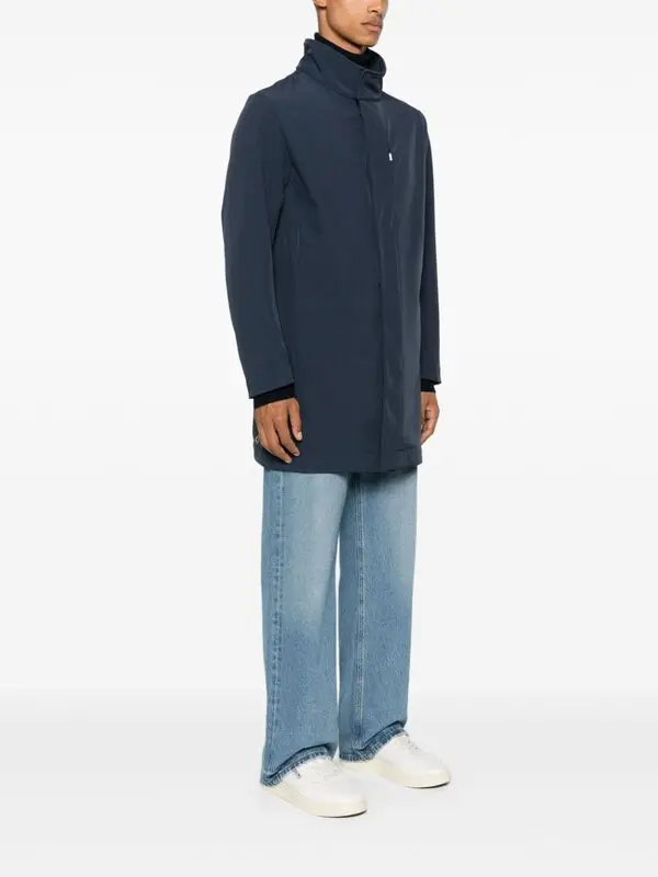 COLMAR Rubberised Logo Patch Coat - Blue