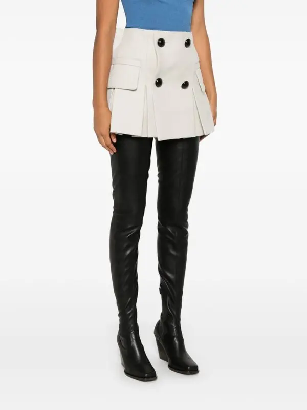 Sacai Pleated Thigh-length Shorts