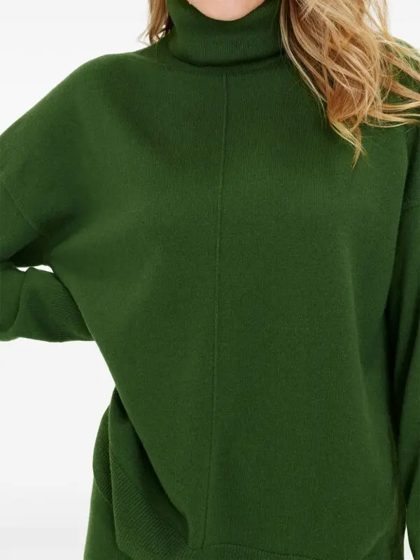 Chinti & Parker Roll-neck Knitted Jumper - Green