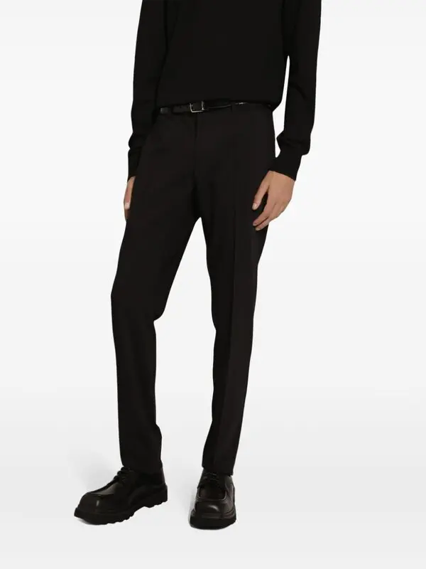 Dolce & Gabbana Distressed Hem Slim-fit Jeans - Black