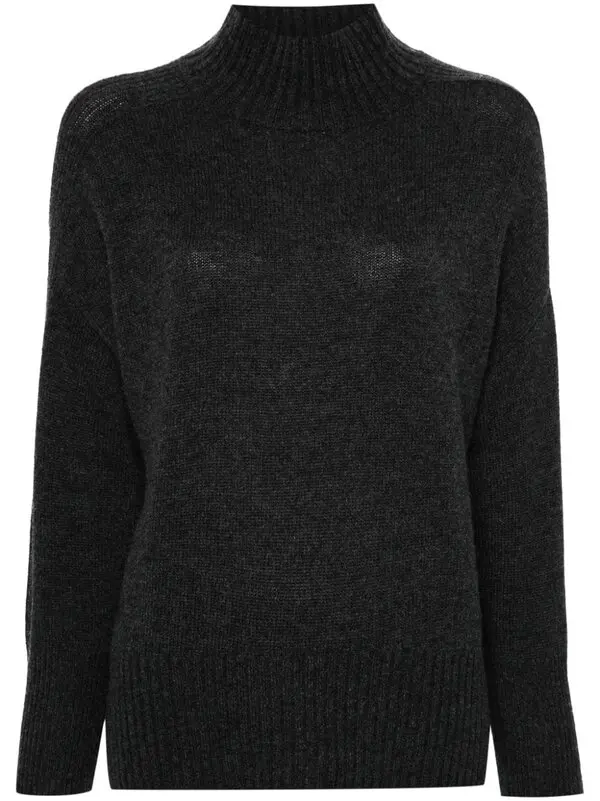 ALLUDE Mock-neck Cashmere Sweater