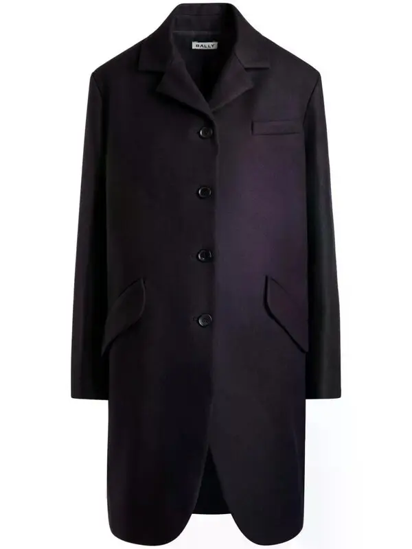 Bally Curved-hem Single-breasted Coat