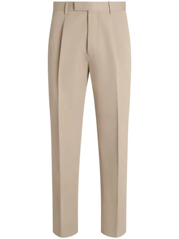 Zegna Pleated Trousers - Neutrals
