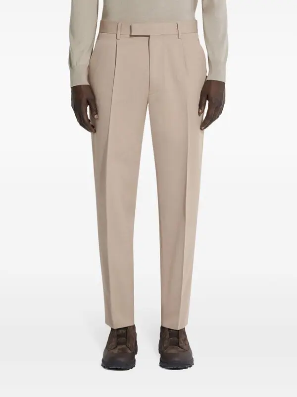 Zegna Pleated Trousers - Neutrals