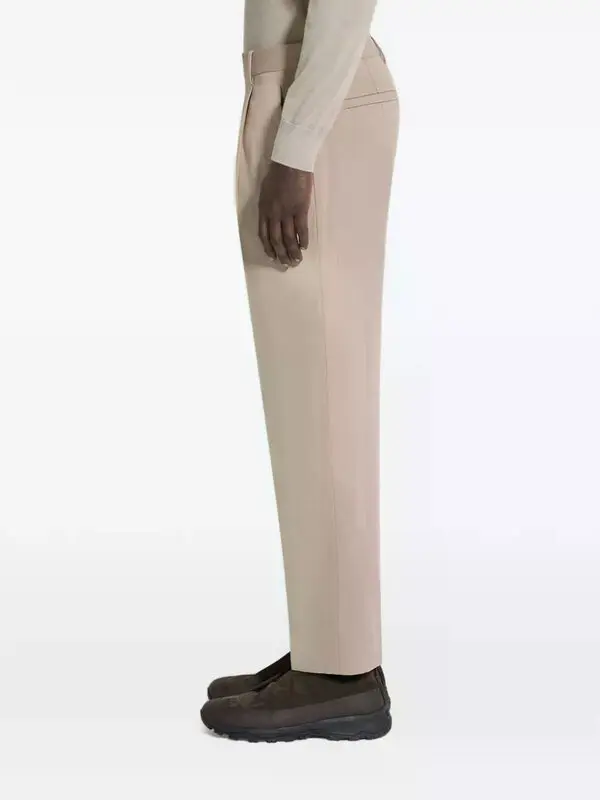 Zegna Pleated Trousers - Neutrals