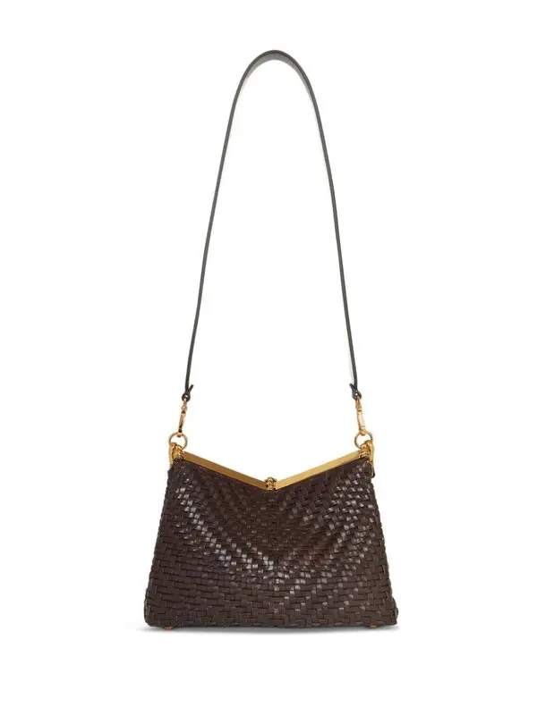 Etro Medium Woven Vela Shoulder Bag - Brown