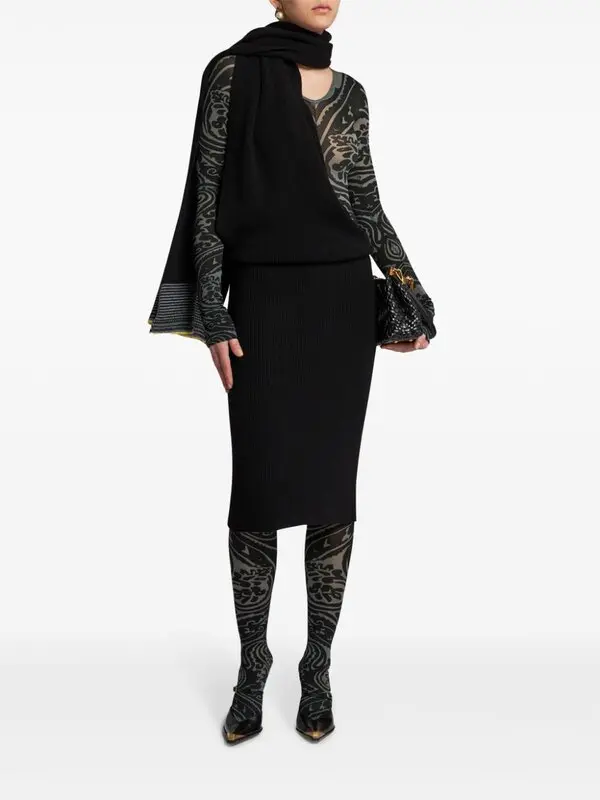 Etro Ribbed-knit Midi Dress