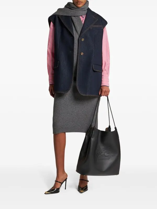 Etro Lurex Denim Vest