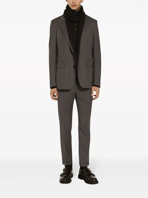 Dolce & Gabbana Pinstripe Single-breasted Jacket - Grey