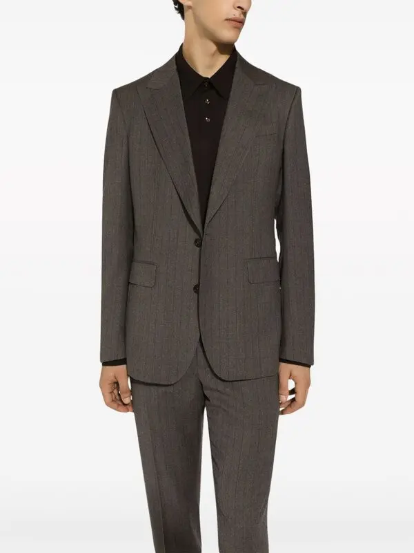 Dolce & Gabbana Pinstripe Single-breasted Jacket - Grey