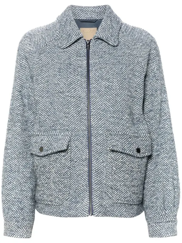 Woolrich Herringbone-pattern Jacket - Blue