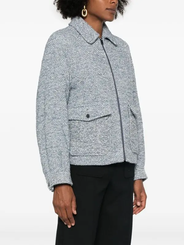 Woolrich Herringbone-pattern Jacket - Blue