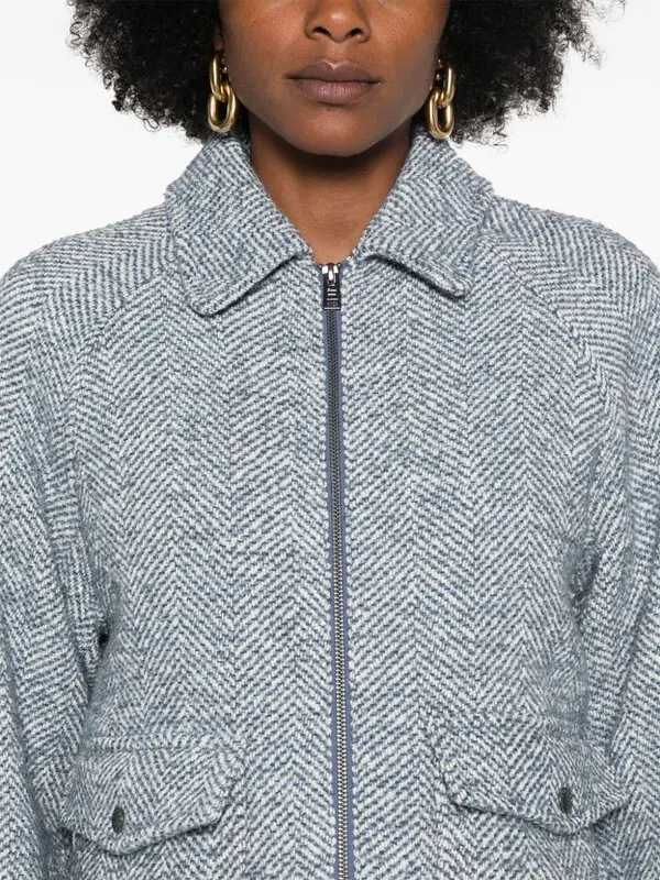Woolrich Herringbone-pattern Jacket - Blue